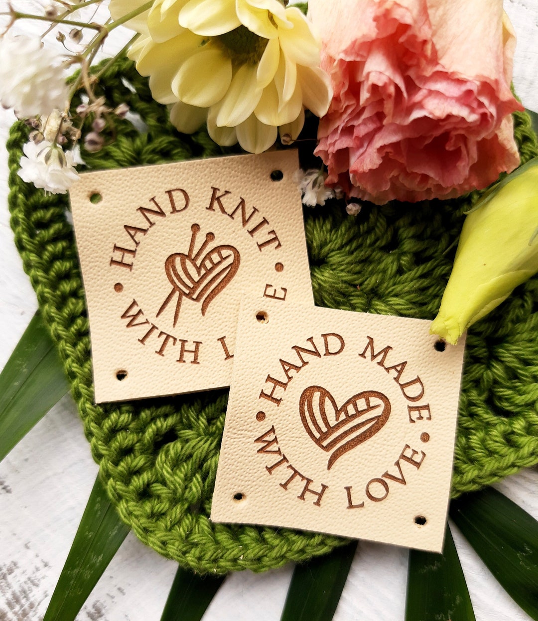 Labels for Handmade Items, Personalized Genuine Leather Labels, Custom ...