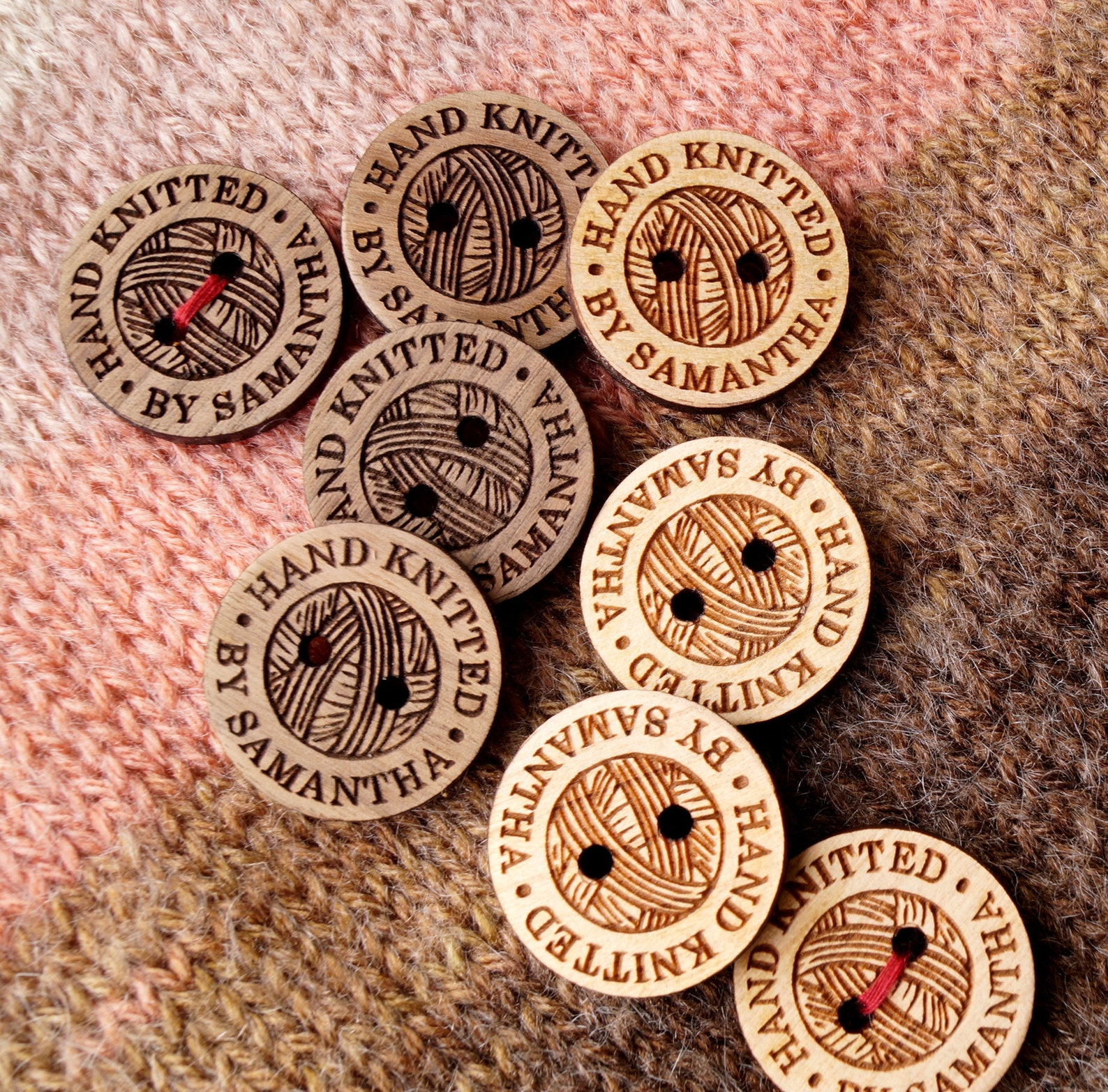 Custom Wooden Buttons Personalized With Your Text - Etsy