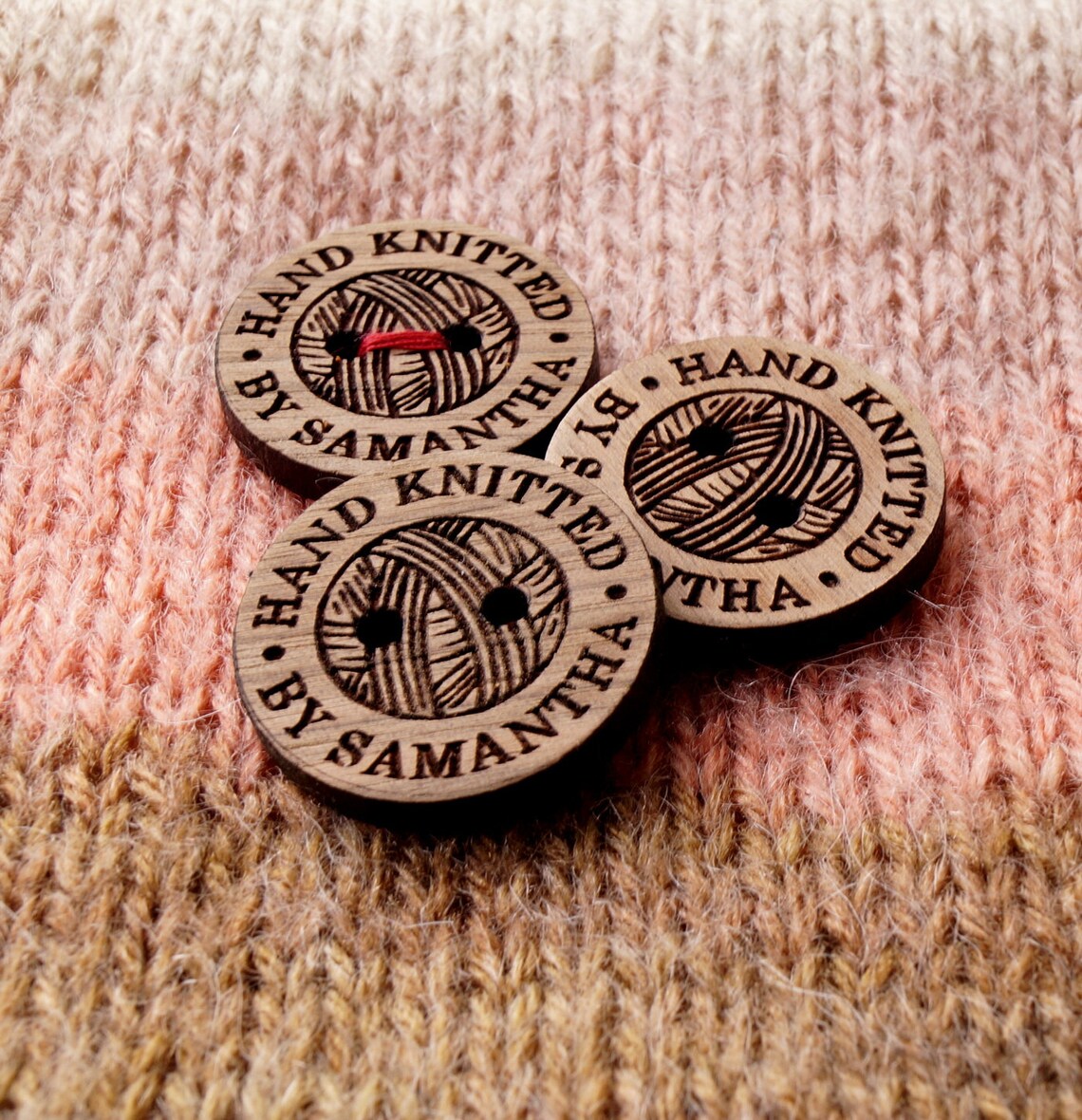Custom Wooden Buttons Personalized With Your Text - Etsy