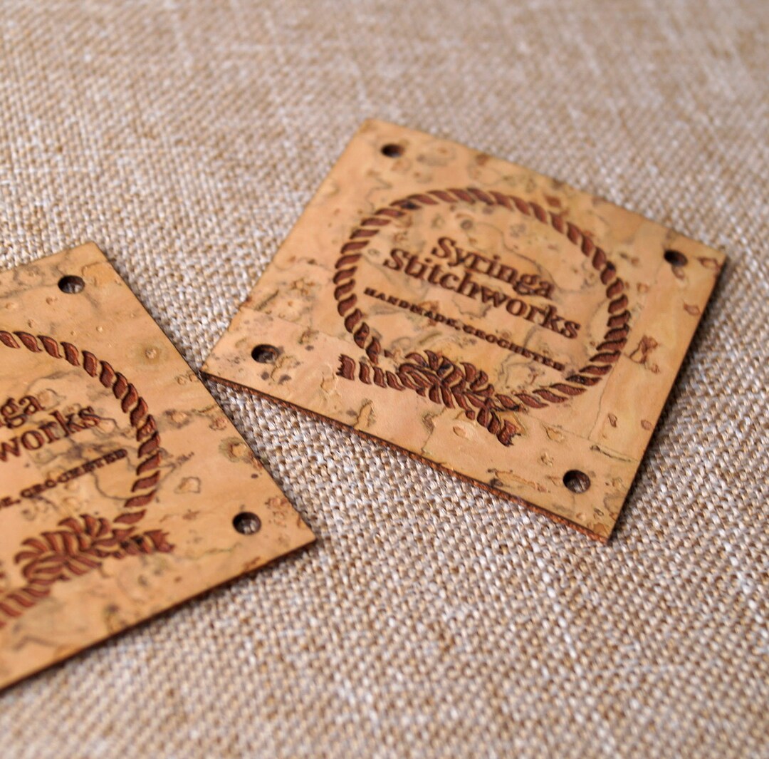 Cork Leather Labels, Custom Garment Labels, Vegan Cork Leather Labels ...
