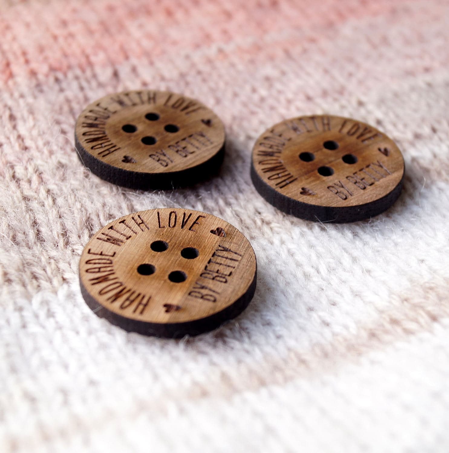 Custom Wooden Buttons Personalized With Your Text or Logo, Personalized ...