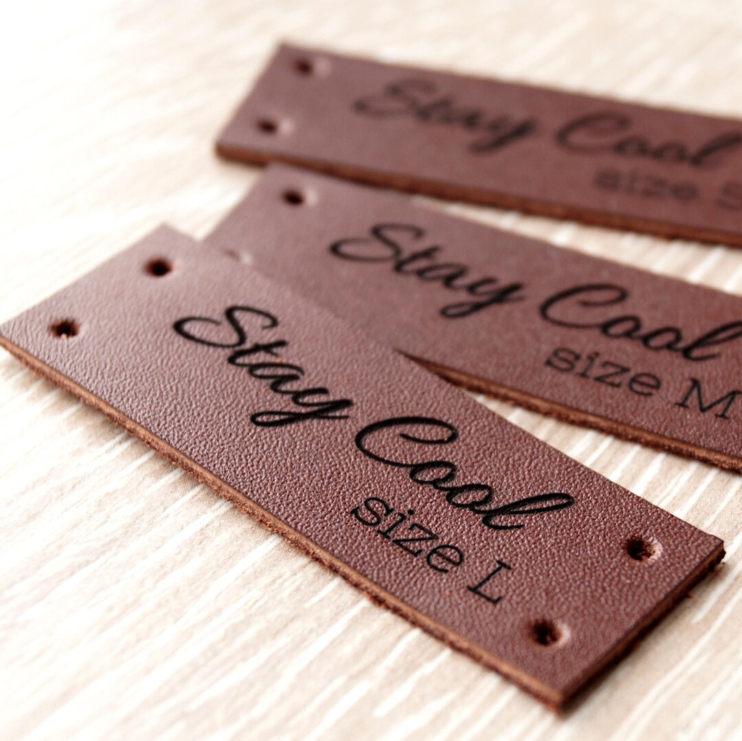 Leather Tags, Custom Clothing Labels, Leather Labels, Personalized ...