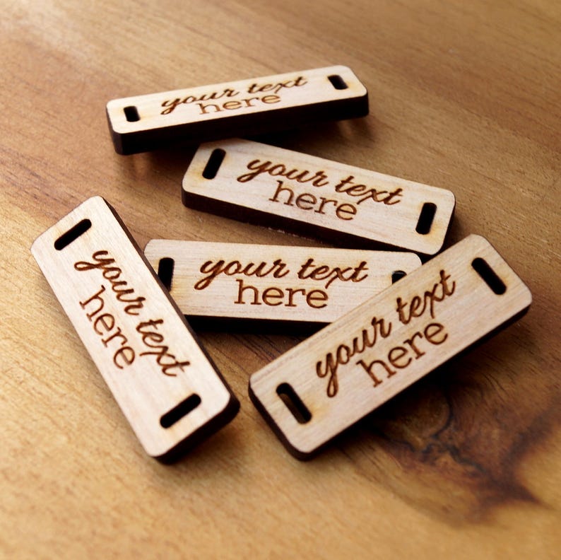 Custom Wooden Tags Custom Garment Labels Wooden Clothing - Etsy