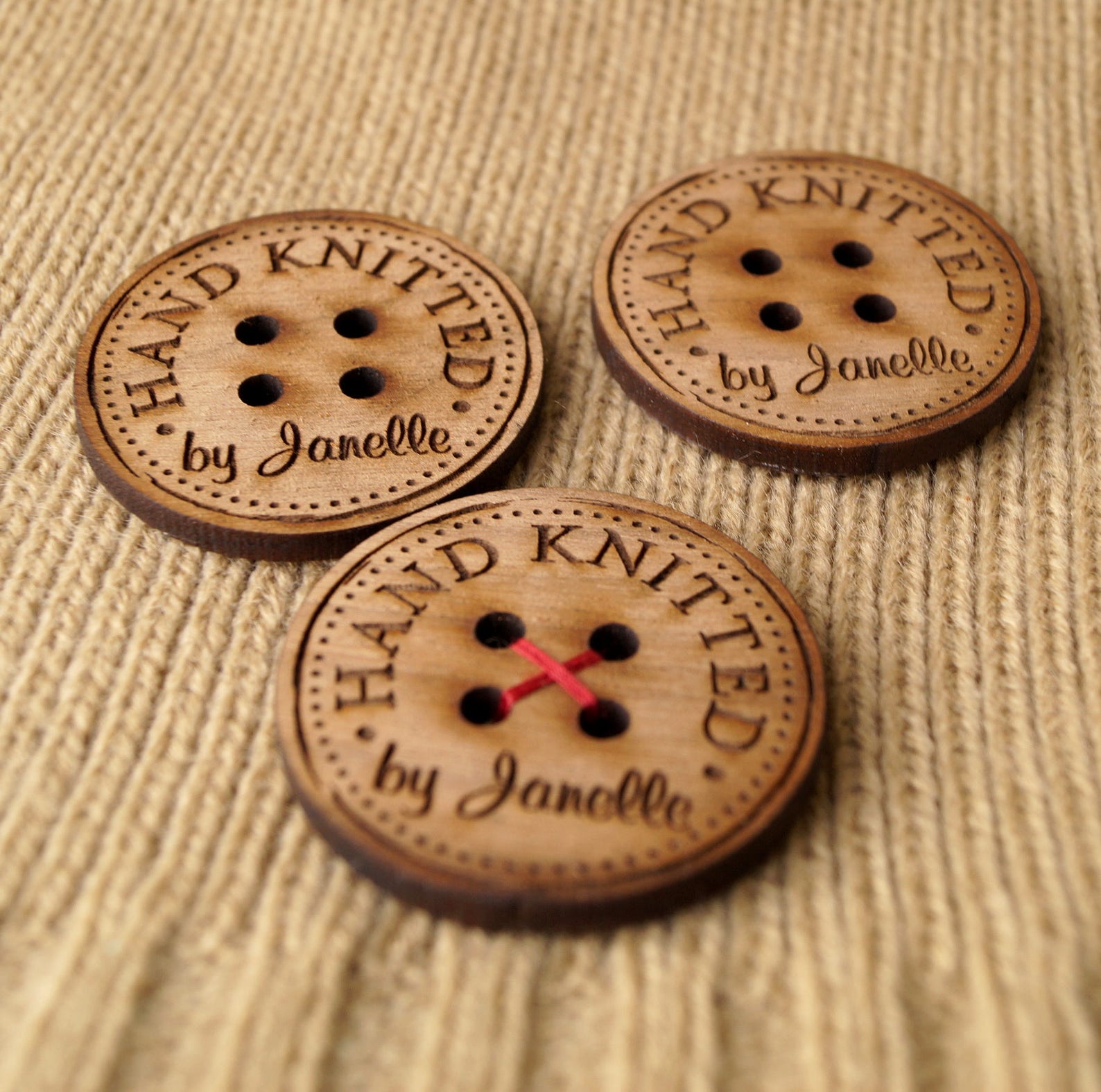 Wooden Buttons Custom Wooden Buttons for Knitted and | Etsy