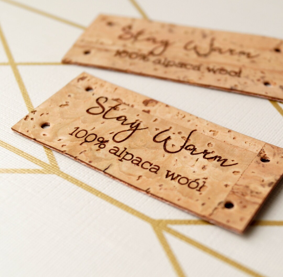 Handmade Logo Labels, Custom Cork Leather Labels With Material ...