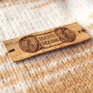 Cork Leather Labels, Personalized Logo Labels, Branding Labels, Custom ...
