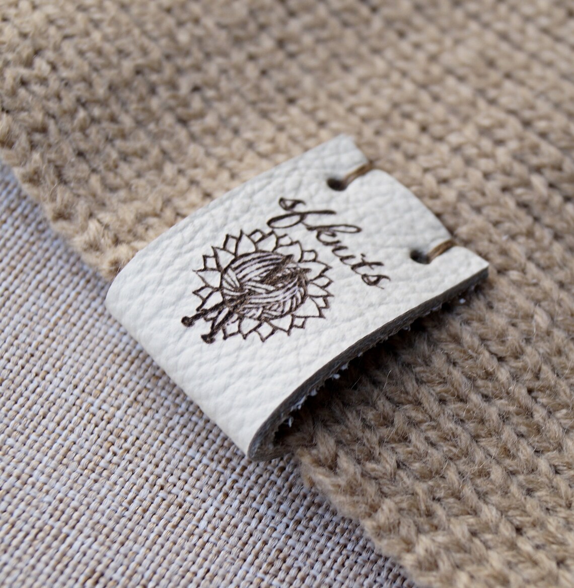 Center Fold Leather Labels Custom Folding Labels Personalized - Etsy