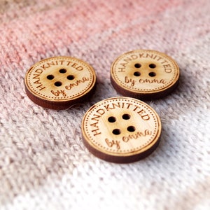 Custom Wood Buttons, Personalized Wooden Buttons Engraved With Your ...