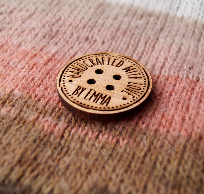 Oversized Wooden Buttons Personalized Buttons for Knitted and - Etsy UK