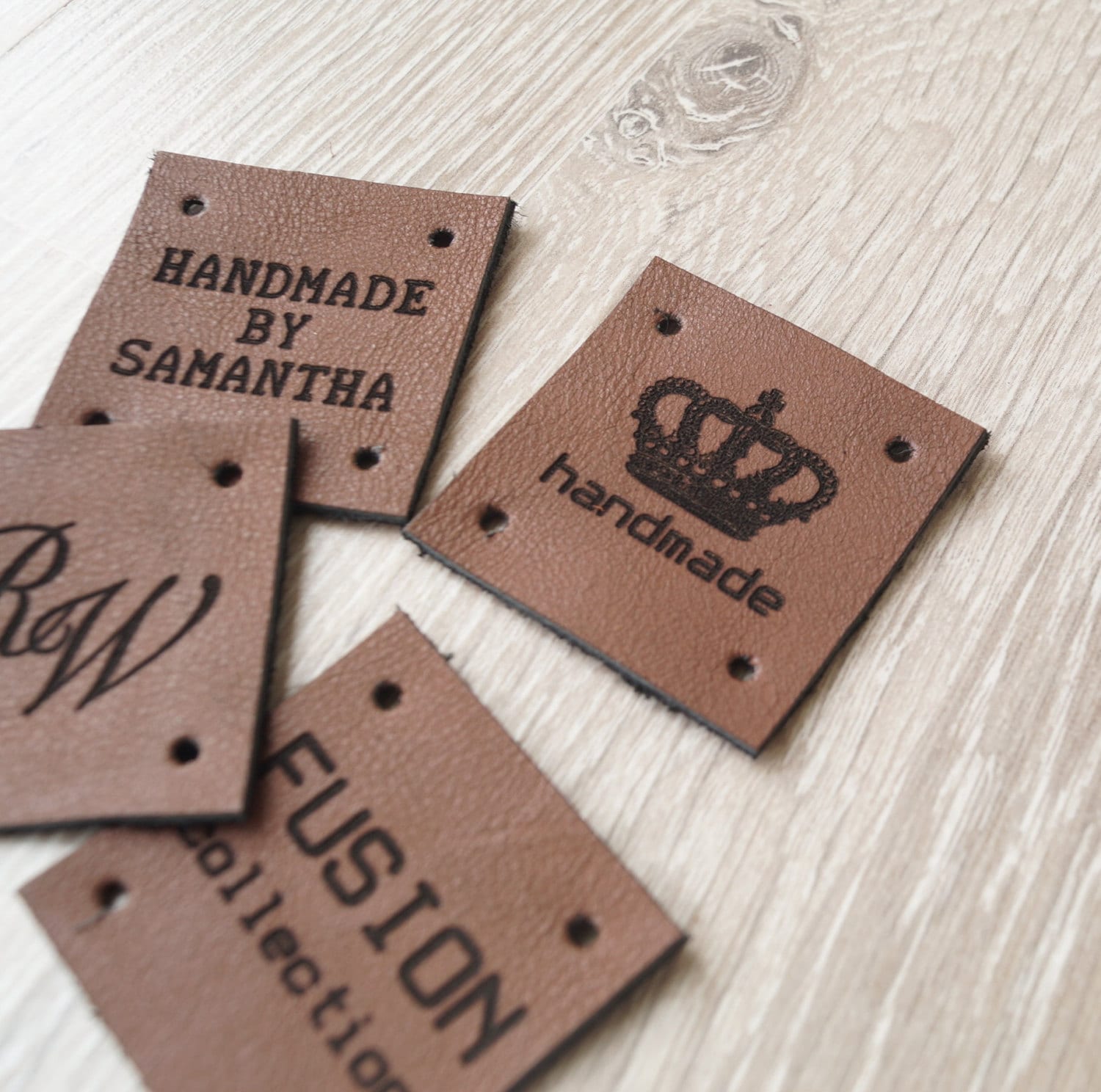 Personalized Leather Labels Custom Leather Labels Sewing - Etsy