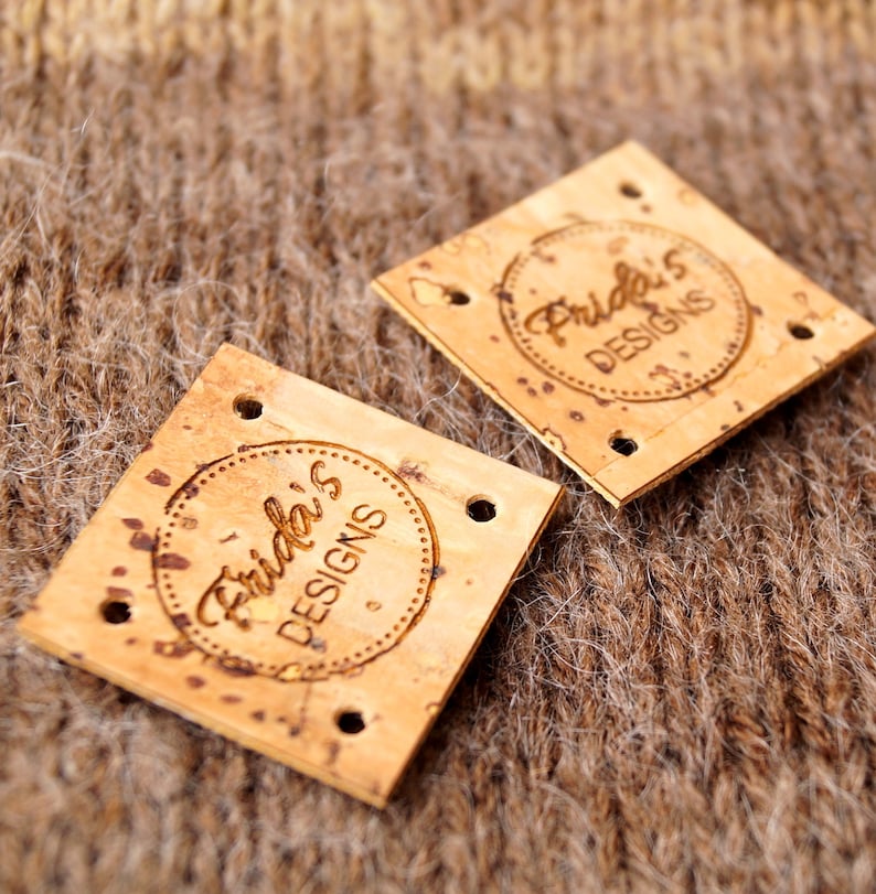 Vegan Cork Leather Labels Custom Clothing Tags Vegan Leather - Etsy