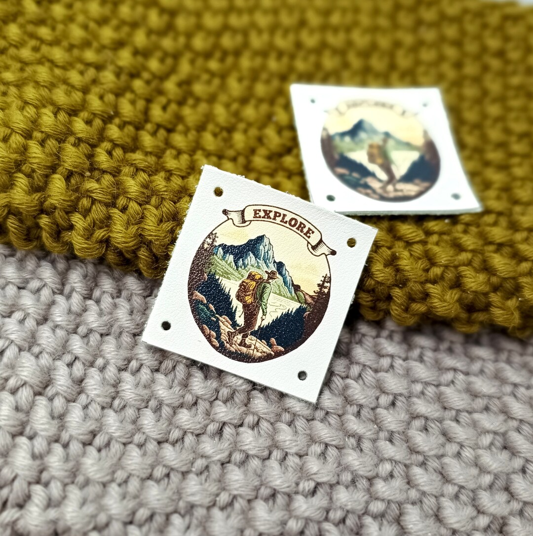 Leather Labels With Full Color Printed Logo, Genuine Leather Labels ...