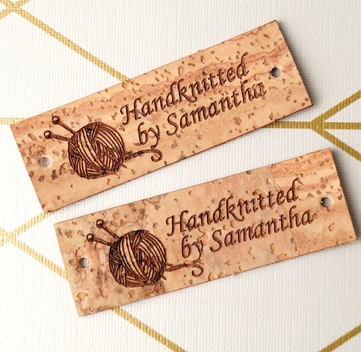 Personalized cork leather labels custom clothing labels | Etsy