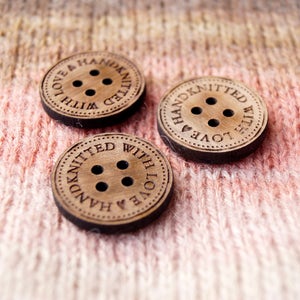 Personalized Wooden Buttons, Wooden Logo Labels, Wooden Labels, Laser ...