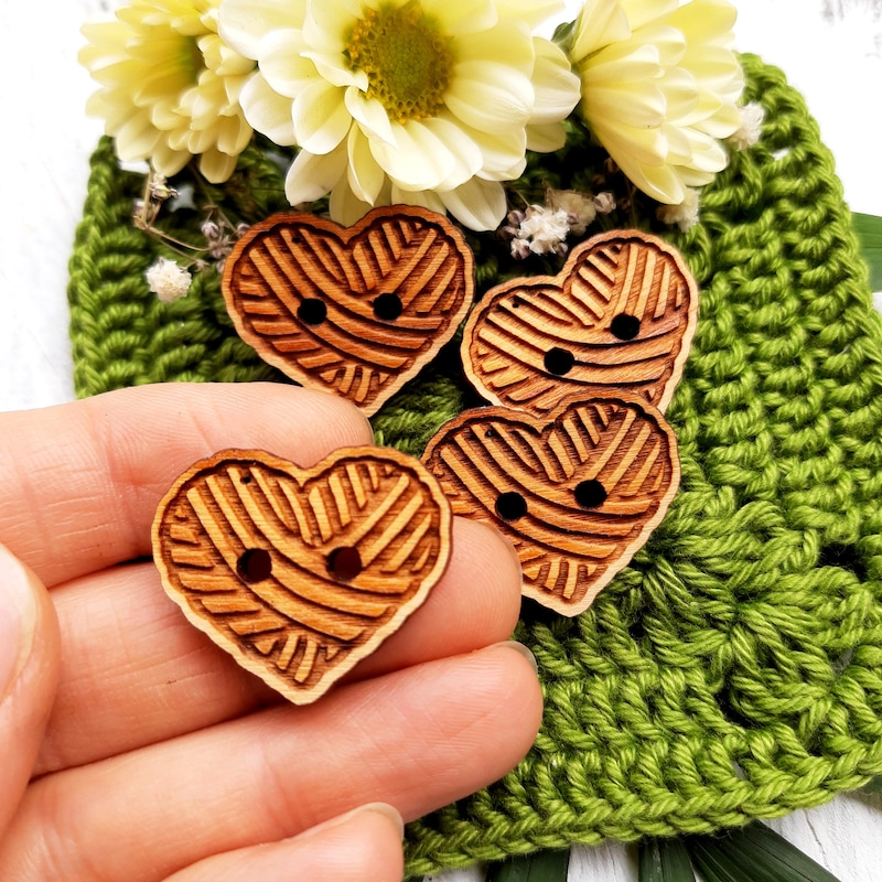 Heart Shape Buttons - Etsy