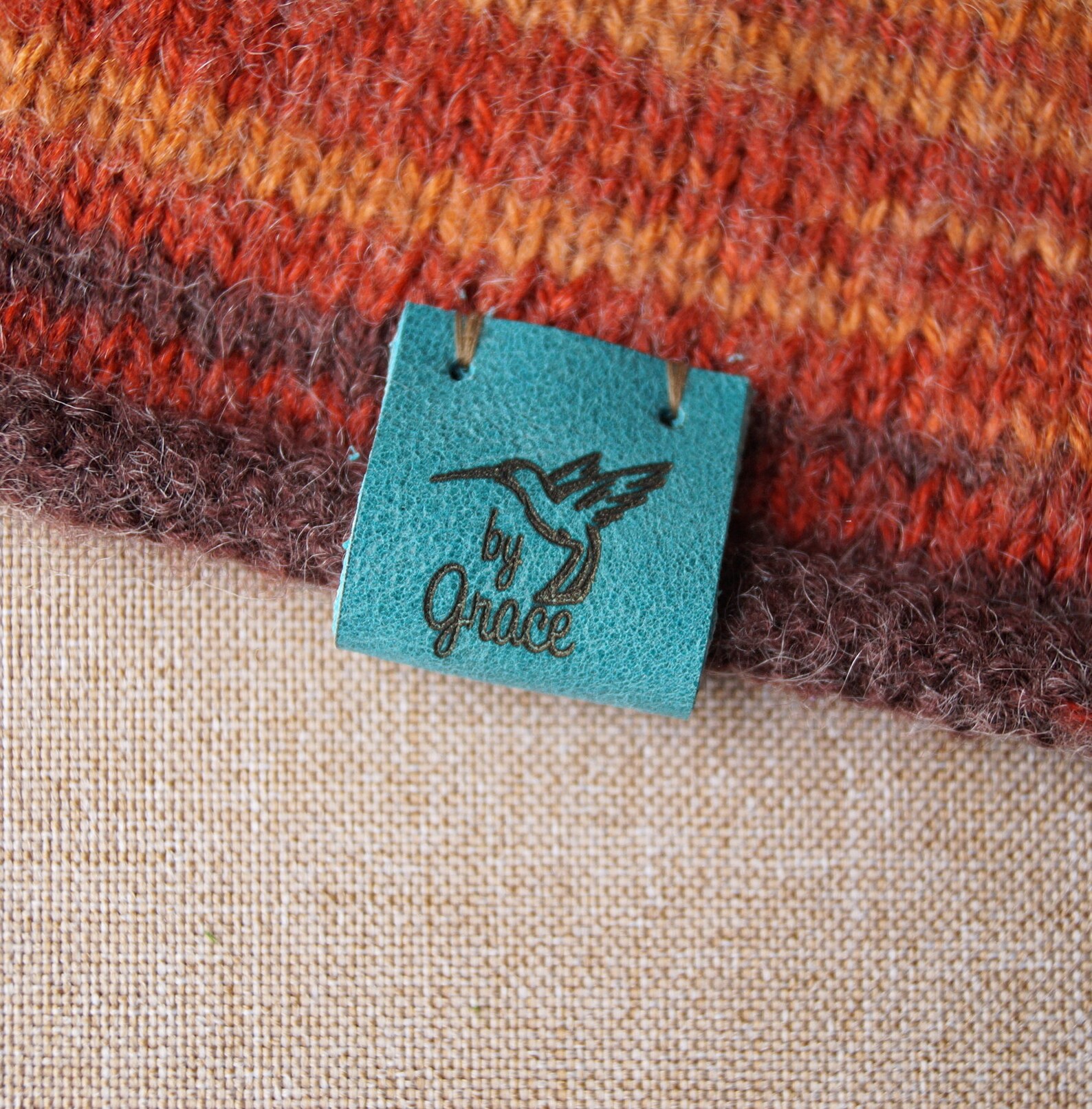 Custom Center Fold Leather Labels, Personalized Fold Over Labels ...