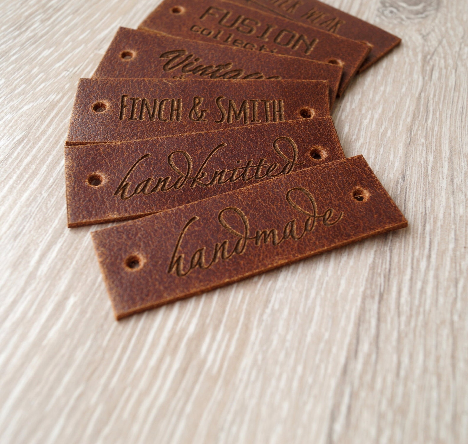 Leather Clothing Labels Custom Labels Personalized Leather - Etsy