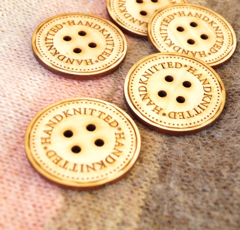 Oversized Wooden Buttons, Personalized Buttons for Knitted and ...