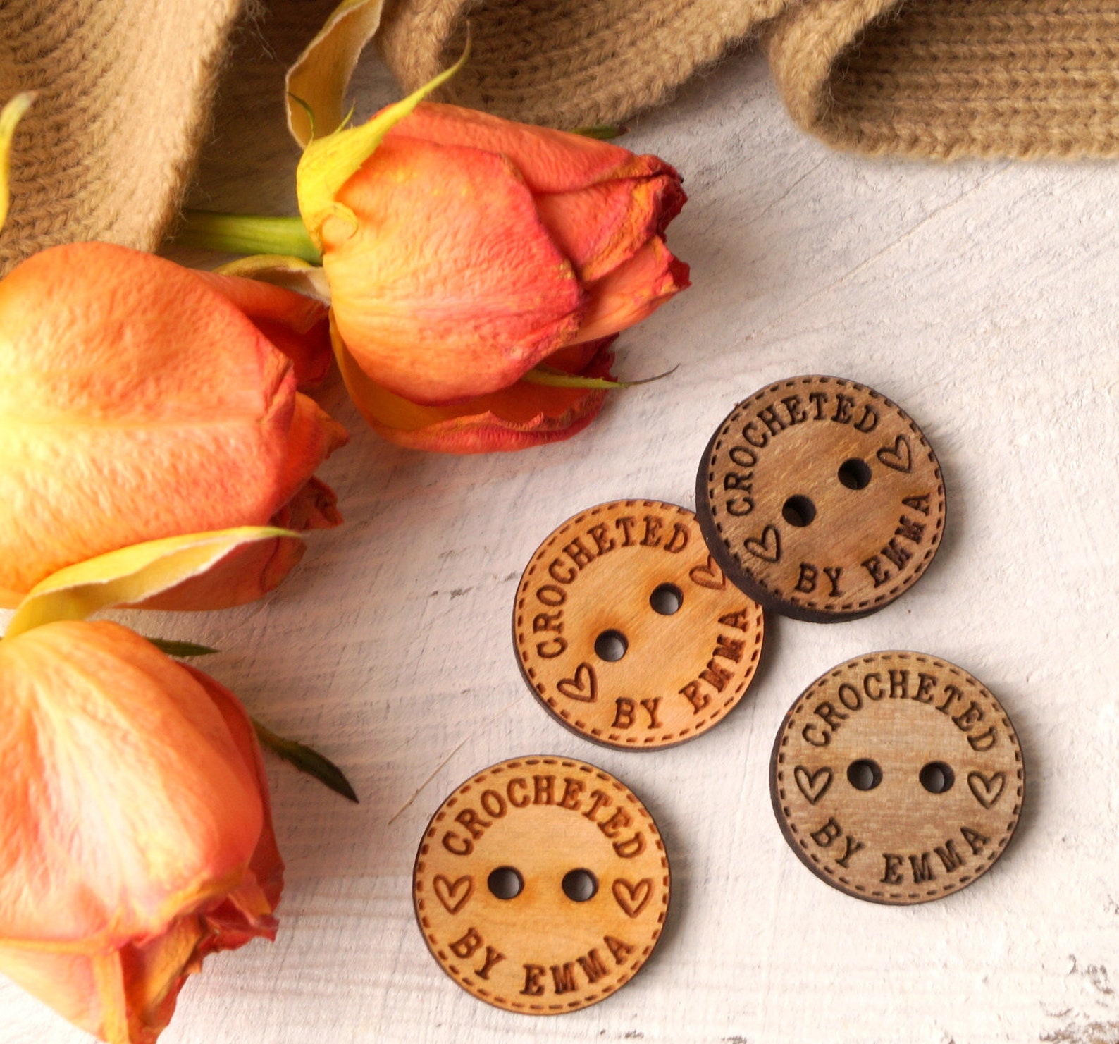 Wooden Buttons, Personalized Buttons, Custom Buttons, Wooden Buttons ...