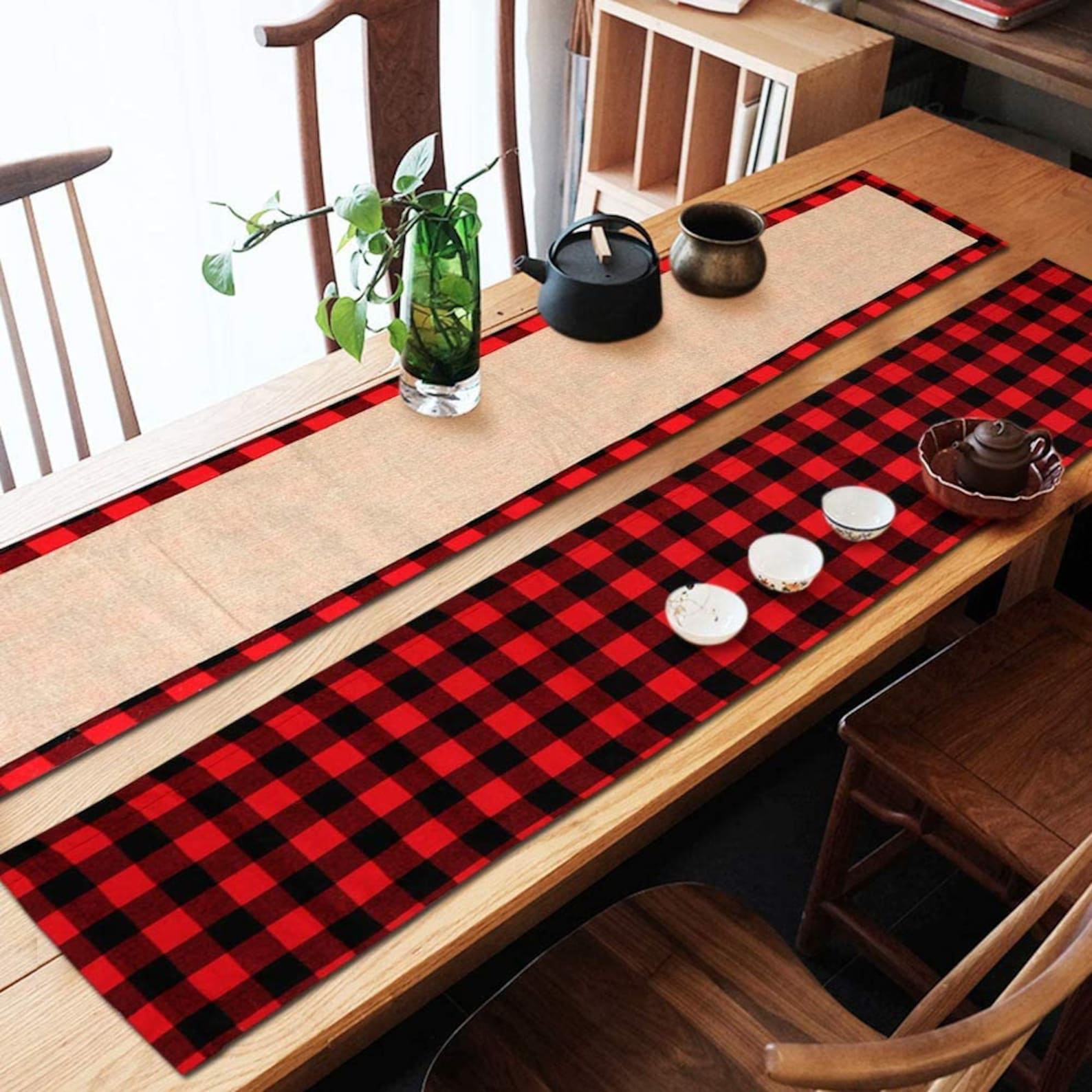 Personalized Reversible Buffalo Plaid Table Runner - Etsy