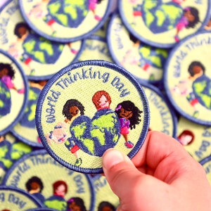 World Thinking Day Fun Patch - Embroidered Iron-on 3" Girl Scout Patch - Etsy