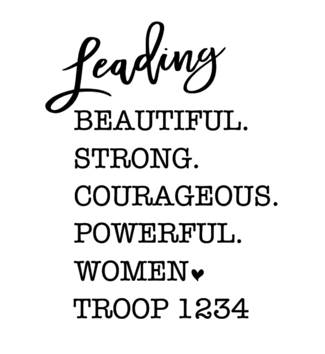 Strong Women Troop SVG: Leader Cut File (digital Download) - Etsy