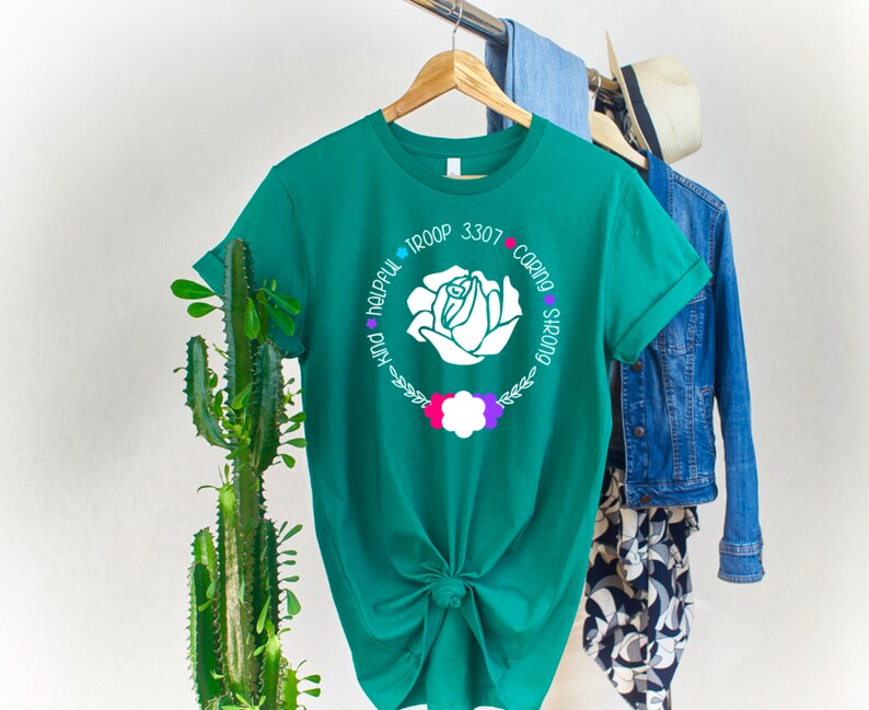 White Rose Crest Scout Troop Crest Shirt - Etsy