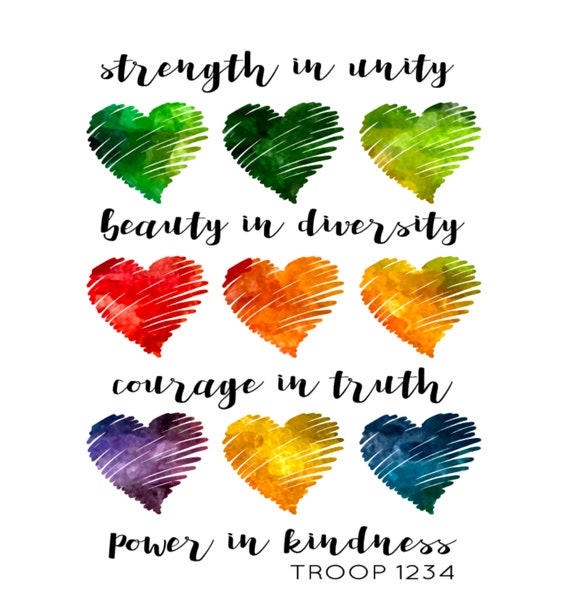 Strength in Unity Beauty in Diversity Courage in Truth - Etsy