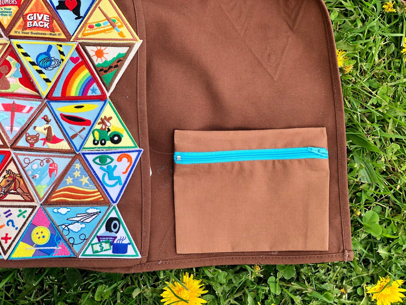 Zippered Patch Pockets / Scout Vest Pocket / Scout Sash Pocket - Etsy