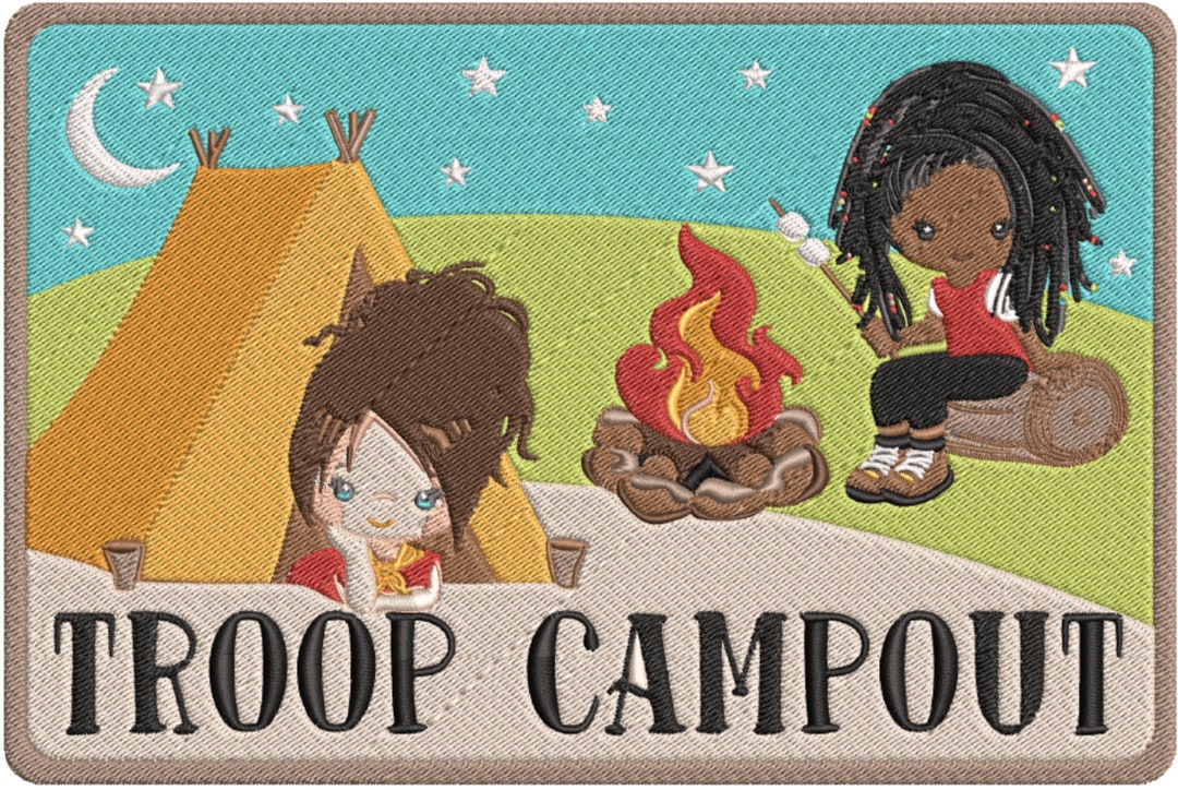 Troop Campout Fun Patch / Troop Campout Patch / Troop Camping Embroidered Patch / Diverse Troop ...