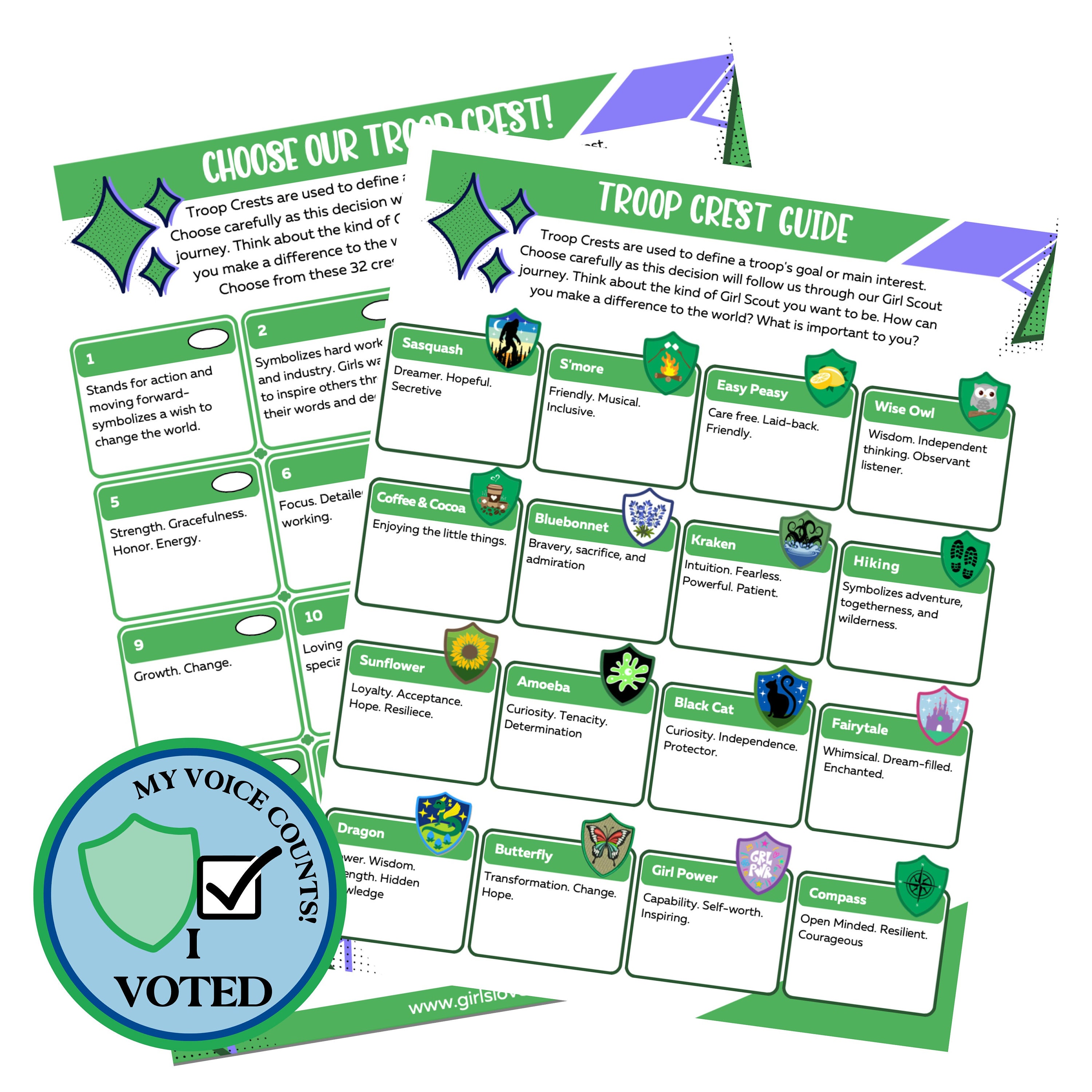 Troop Crest Voting Guide Kit - Etsy