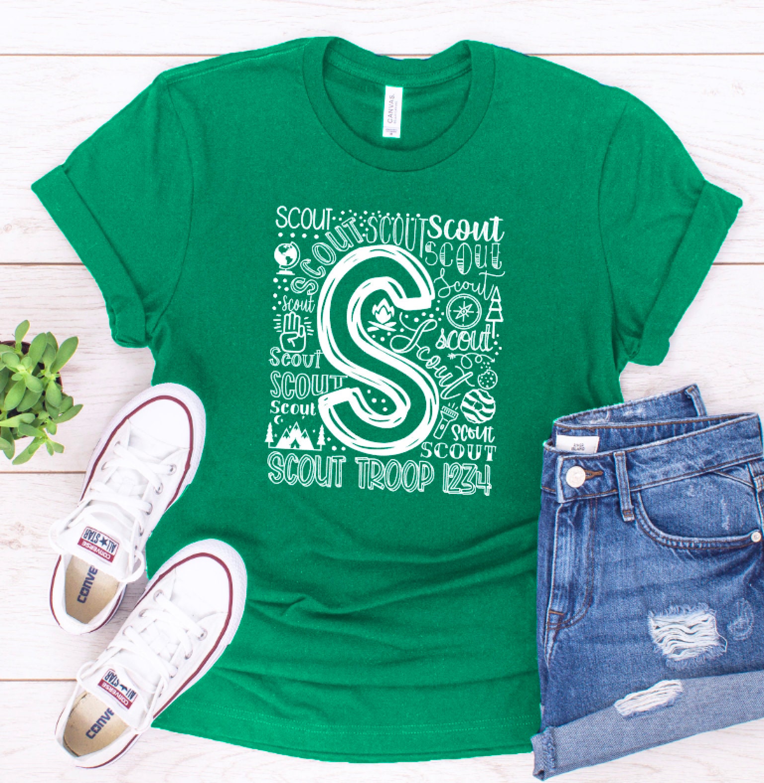 Scout Typography Troop Shirt - Etsy