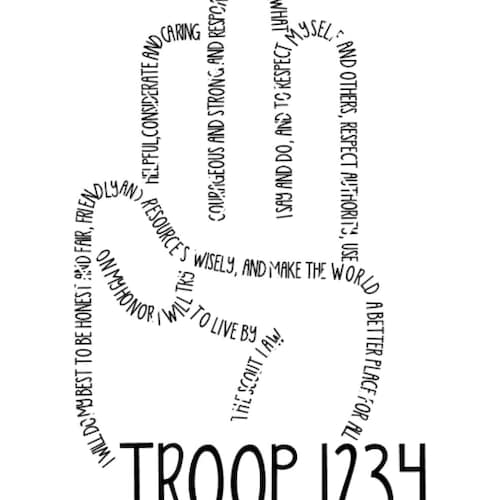Scout Sign SVG Boy Scout Hand Gesture PNG Three Fingers - Etsy