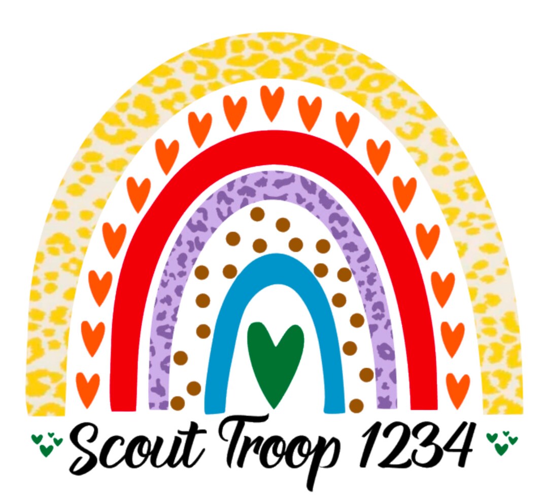 Rainbow Scout Troop SVG: Patterned Design (digital Download) - Etsy