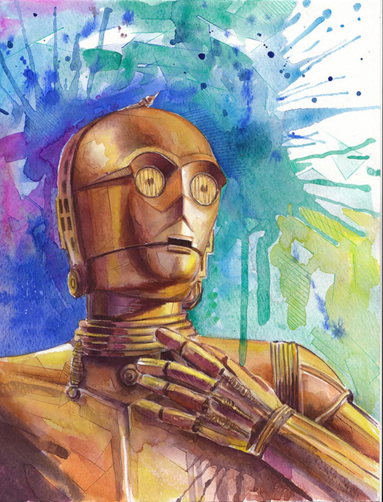 Star Wars Watercolor Print Star Wars Watercolor Painting Star - Etsy UK