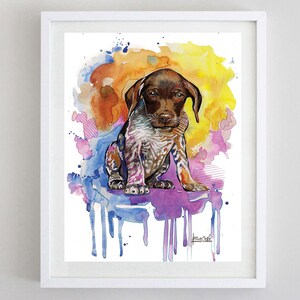 GERMAN Shorthaired Pointer Nursery Art Print , Nursery Decor, Nursery ...