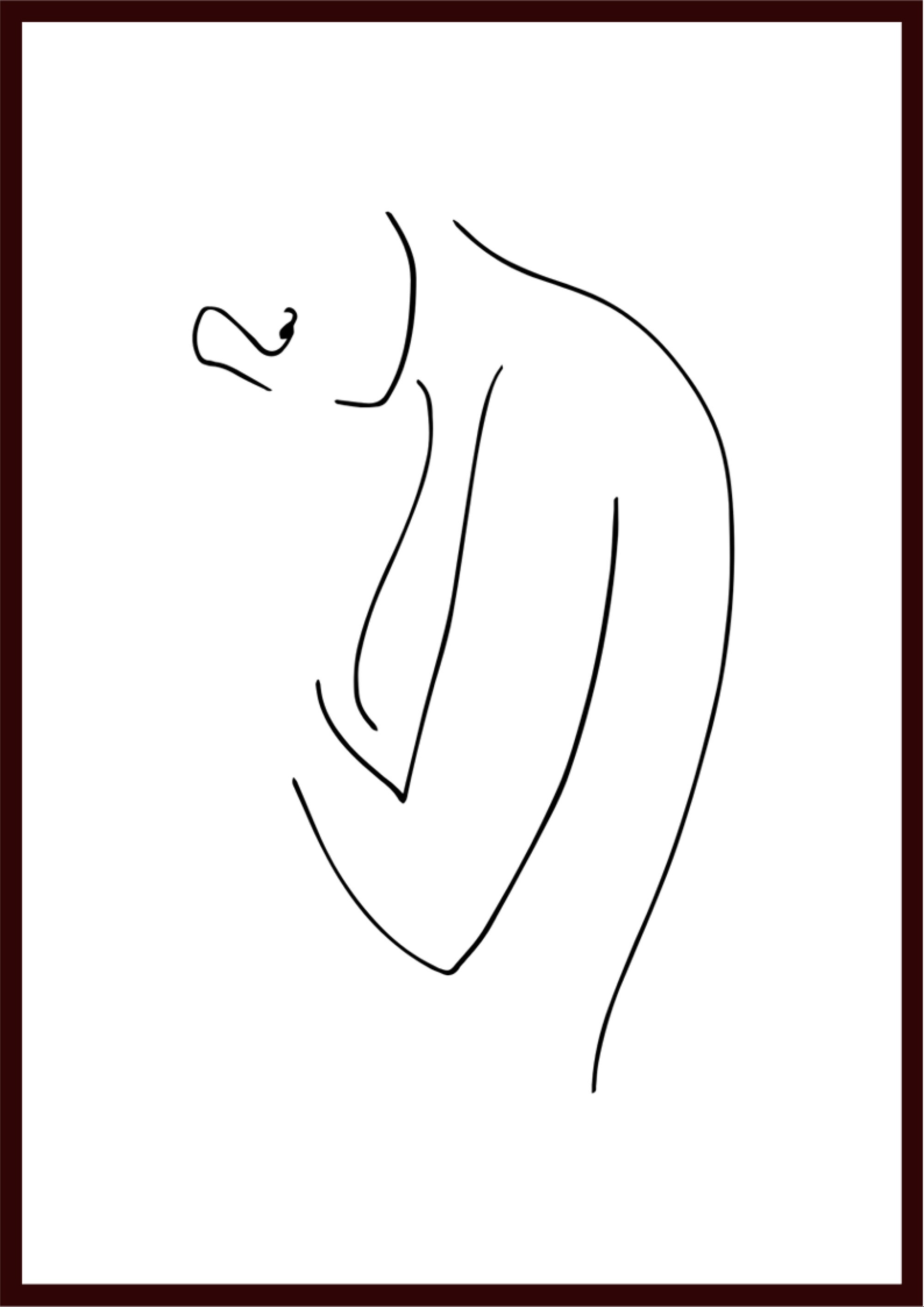 Abstract Face & Body Line Drawing Print Posters. Set of Three - Etsy UK