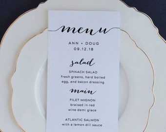 Menu Card, Round Wedding Menu Cards, Wedding Menu, Circle Menu Card - Etsy