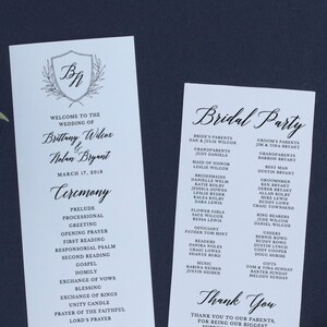 Printable Wedding Program, Rustic Wedding Programs, Unique Wedding ...