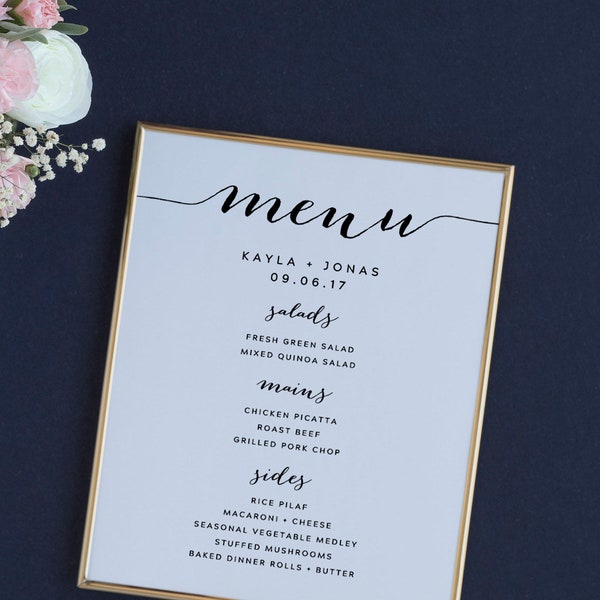 Buffet Style Menu Template - Etsy