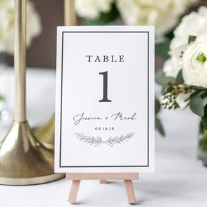Table Number Cards Table Numbers Template Printable Table - Etsy