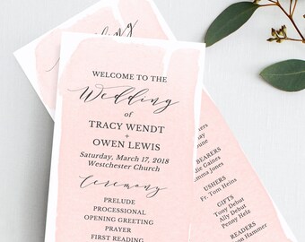 Wedding Program Double Sided Template - Etsy