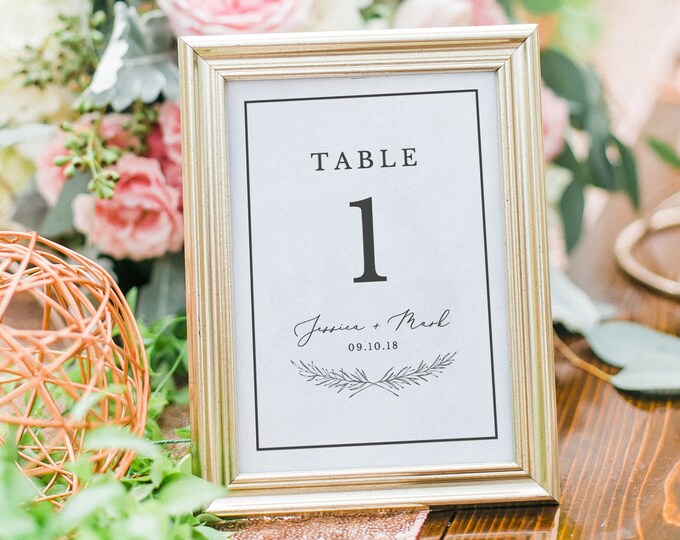 Table Number Cards, Table Numbers Template, Printable Table Numbers ...