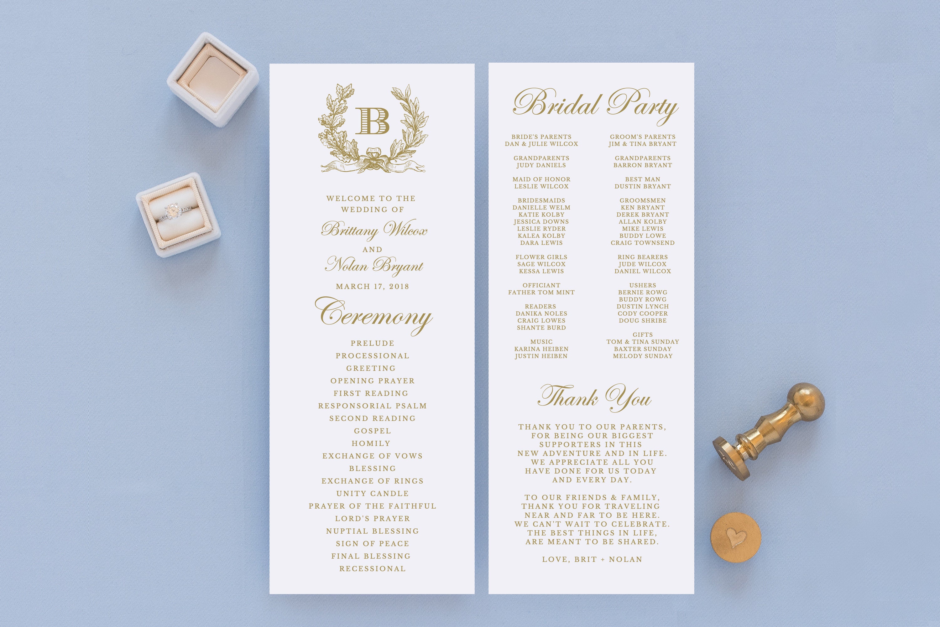 Printable Wedding Program Elegant Wedding Programs Unique | Etsy