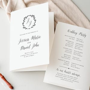 Rustic Wedding Program Template Printable Ceremony Program With Rustic ...