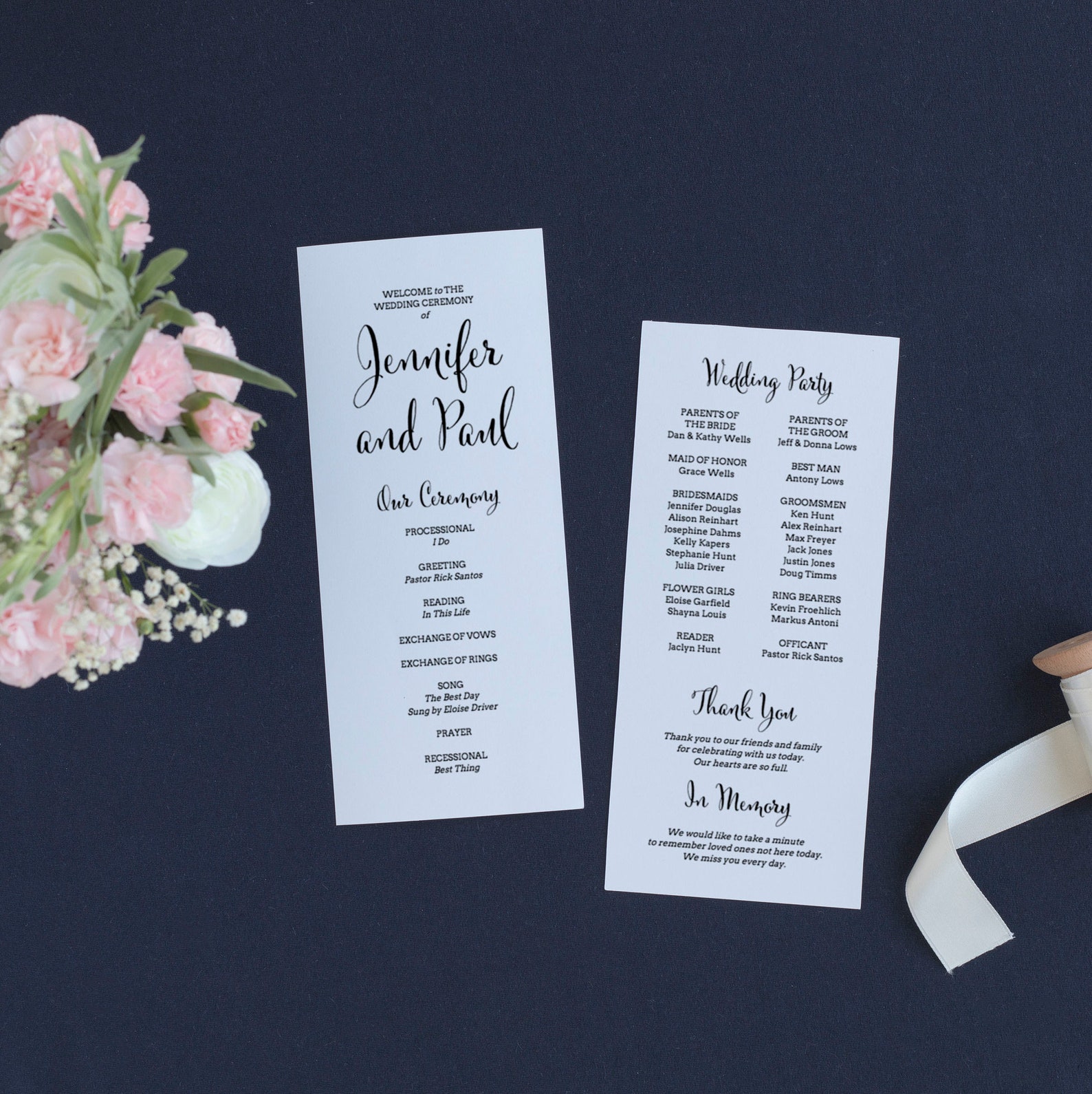 Printable Wedding Program Rustic Wedding Programs Unique | Etsy