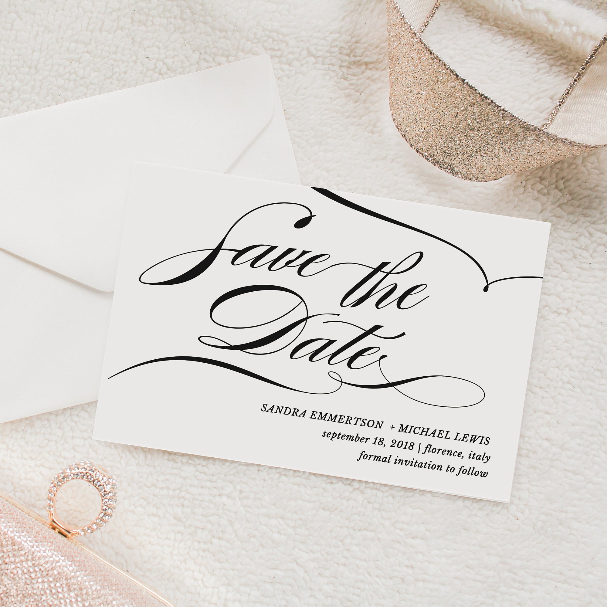 Save the Date Template Save the Date Printable Wedding Save | Etsy