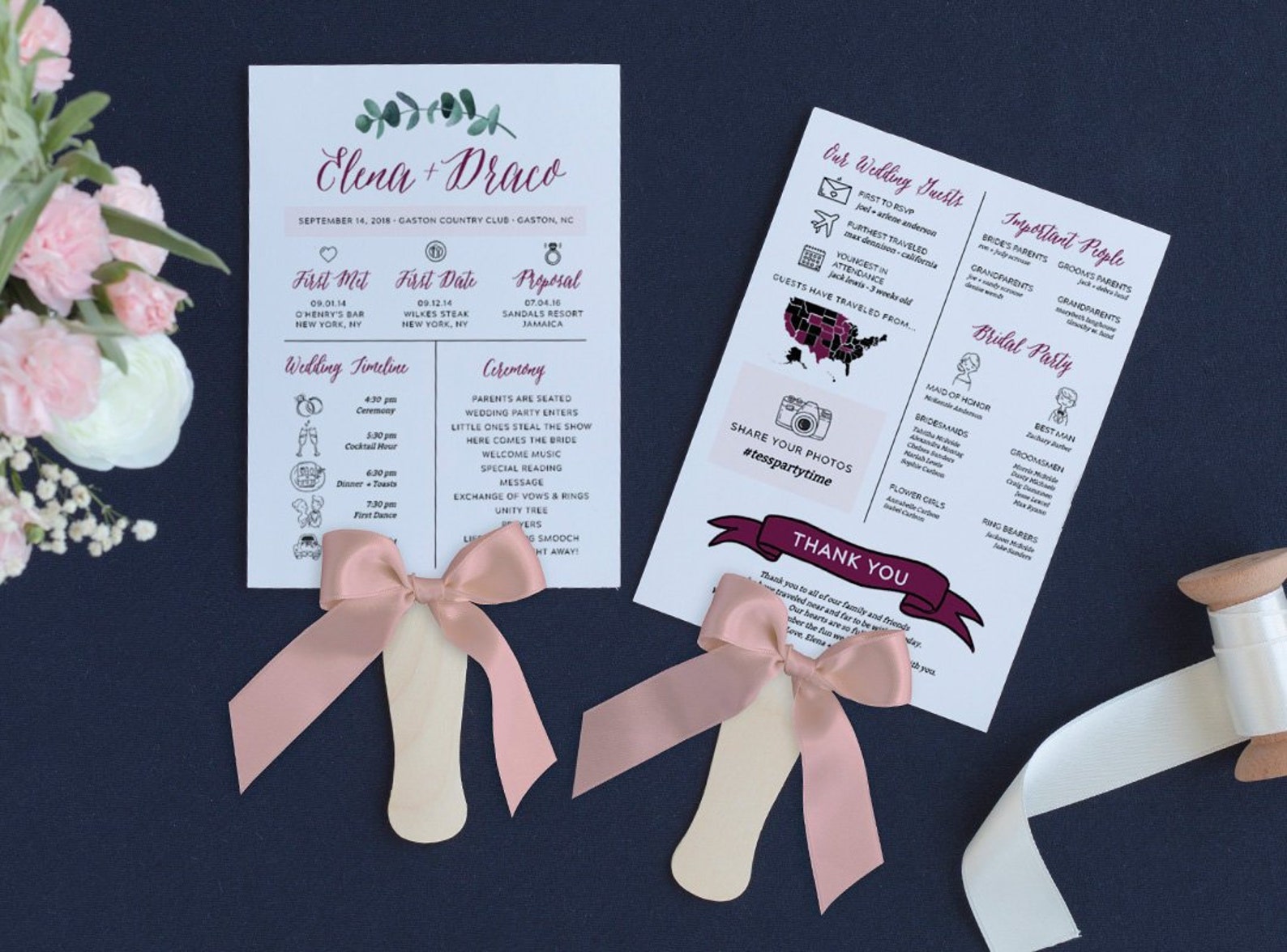 Infographic Wedding Program Template, Fun Wedding Programs, Non ...