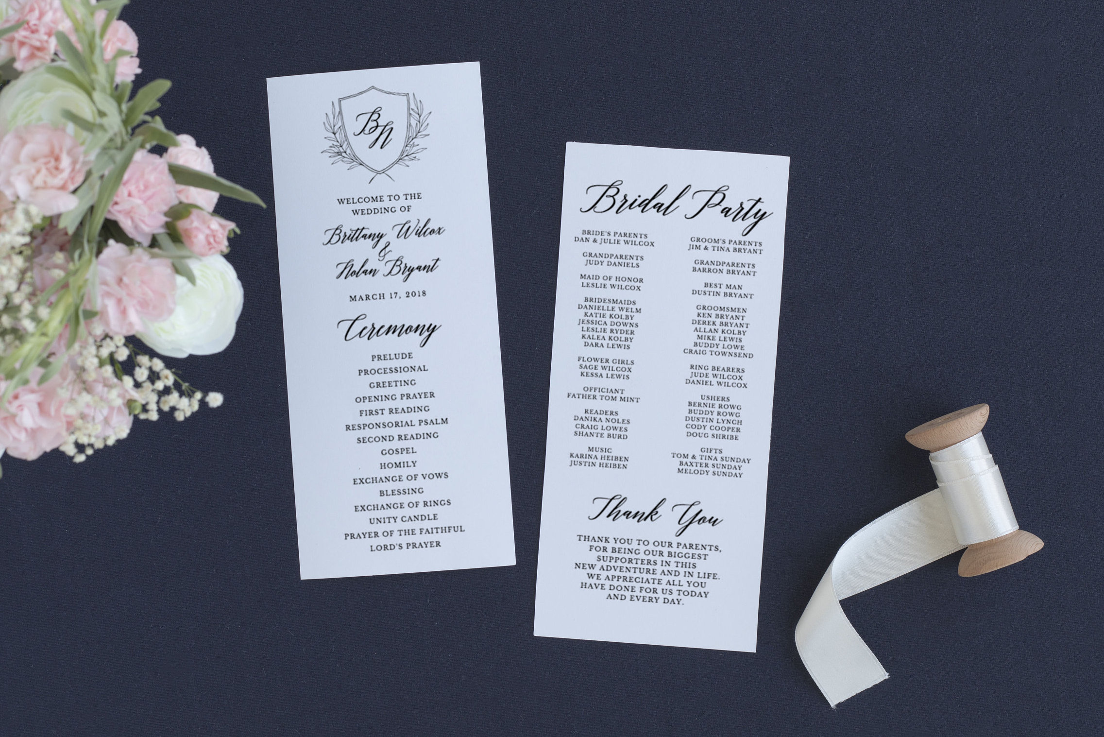 Printable Wedding Program Rustic Wedding Programs Unique | Etsy