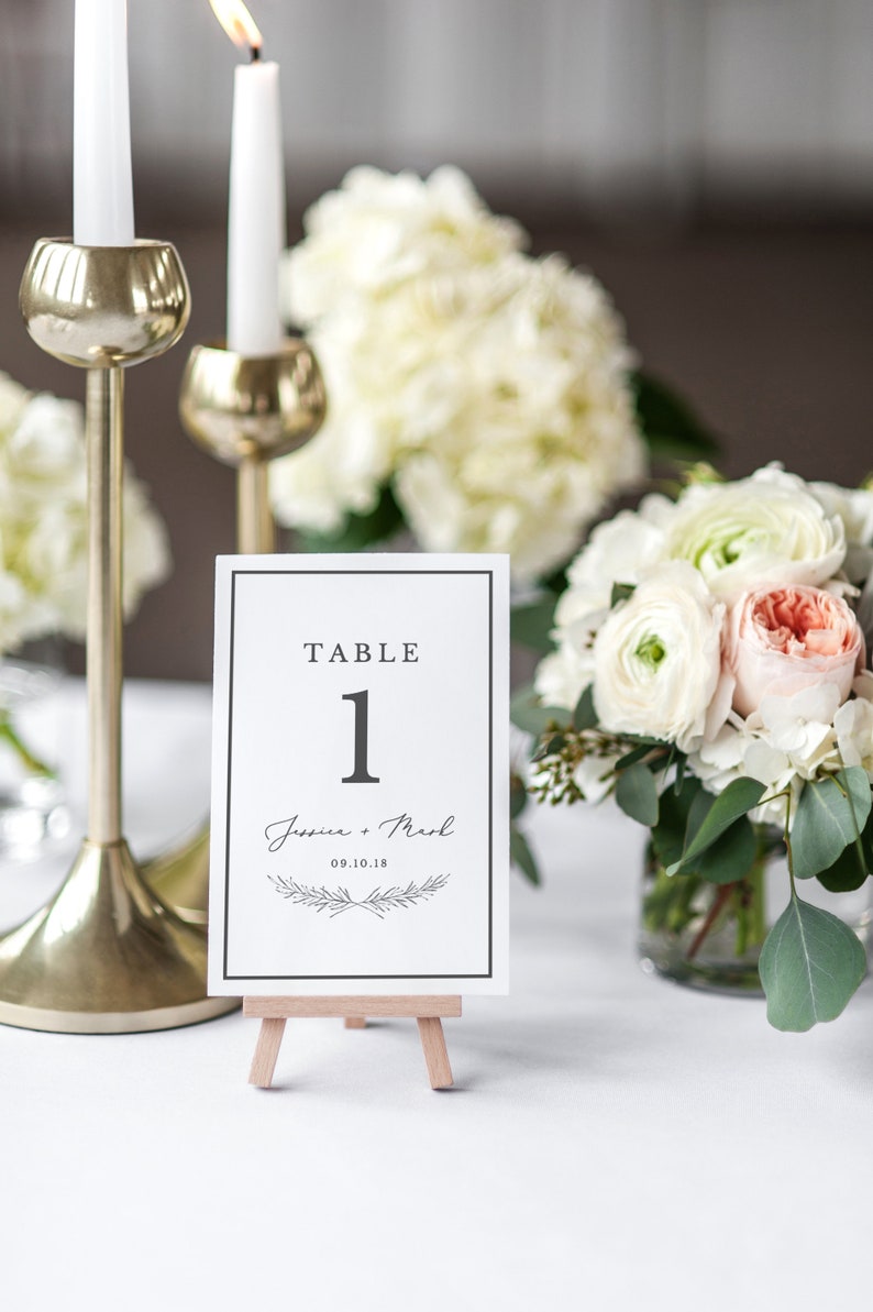 Table Number Cards Table Numbers Template Printable Table - Etsy
